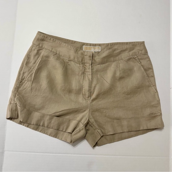 Michael Kors | Shorts | Womens Linen Tan Shorts | Poshmark